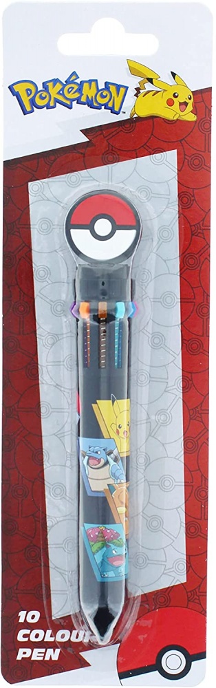Pokemon Multi 10 Colour Pen - threelittlebears.co.uk