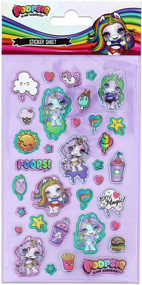 Poopsie Slime Surprise Puffy Stickers - threelittlebears.co.uk