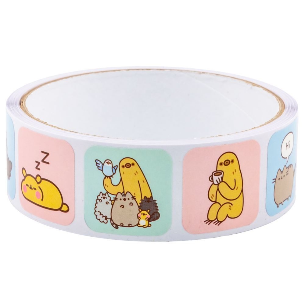 Pusheen the Cat Stickers Roll - 200 stickers - threelittlebears.co.uk