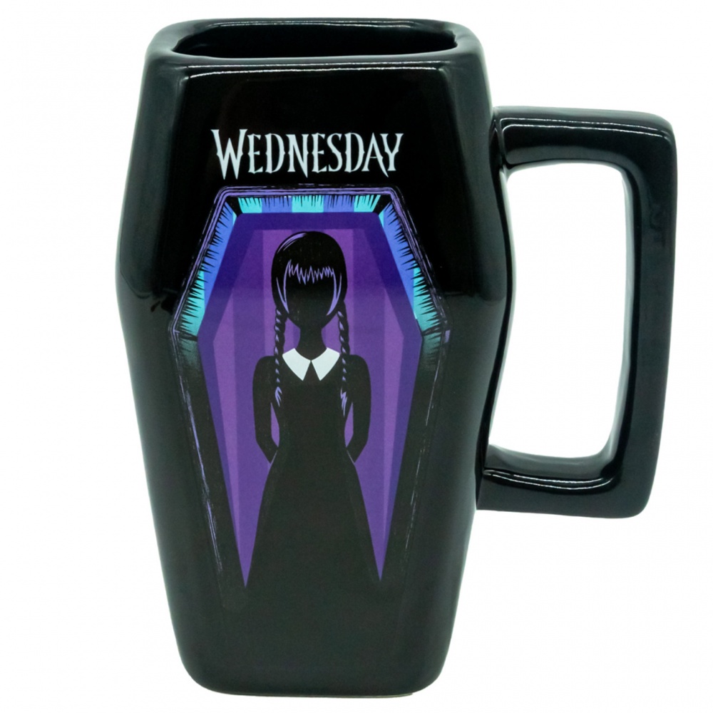 Wednesday 3D Coffin Mug 'I prefer to remain Sharp-Edged' Addams Family ...