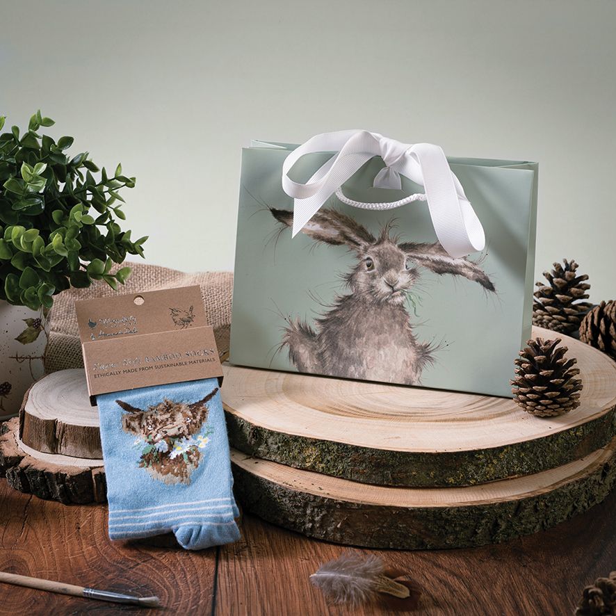 Wrendale Designs Daisy Coo Cow Bamboo Ladies Socks - threelittlebears.co.uk