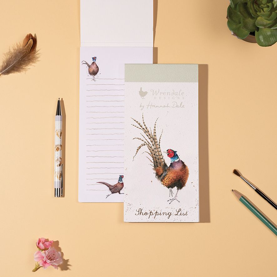 Wrendale Designs Pheasant Ready For My Close Up Shopping List Pad ...