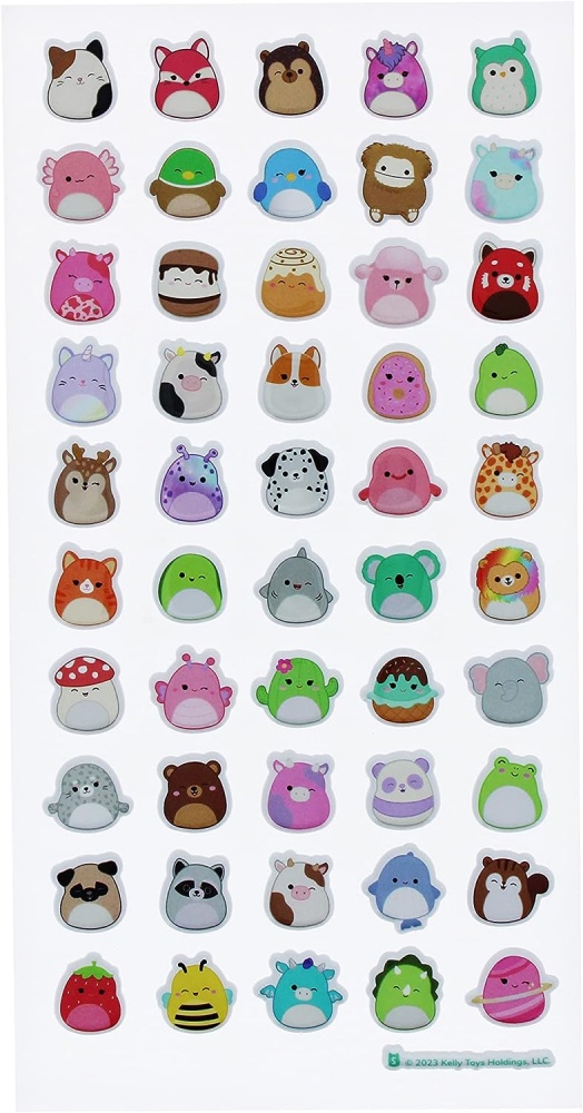 Squishmallows Puffy Stickers 50 Puffy Stickers - threelittlebears.co.uk