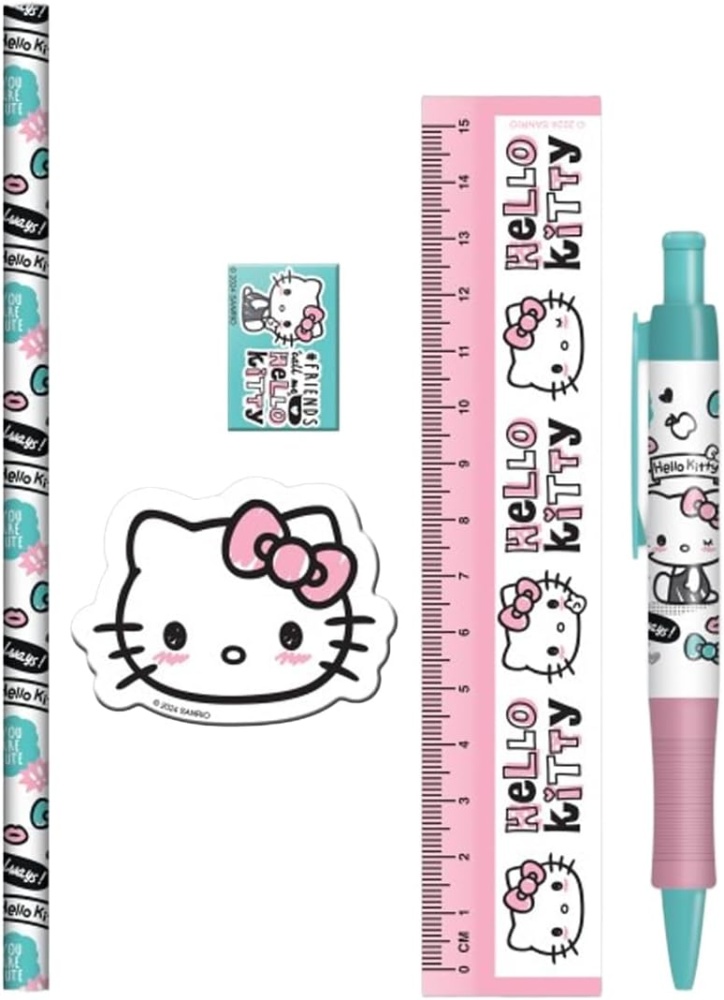 Hello Kitty Insta Cuteness 5 piece Stationery Set - threelittlebears.co.uk