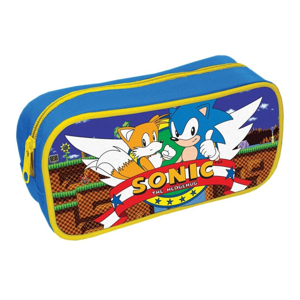 Sonic The Hedgehog Retro Green Hill Zone Pencil Case - threelittlebears ...