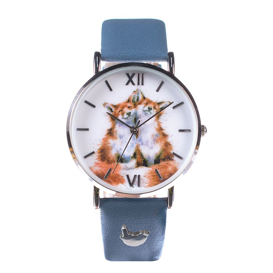 Wrendale Designs Fox Contentment Leather Watch - threelittlebears.co.uk