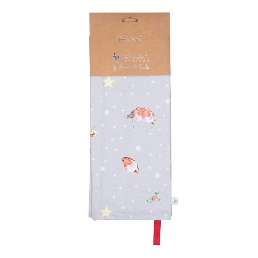Wrendale Designs Season's Tweetings Robin Cotton Tea Towel ...