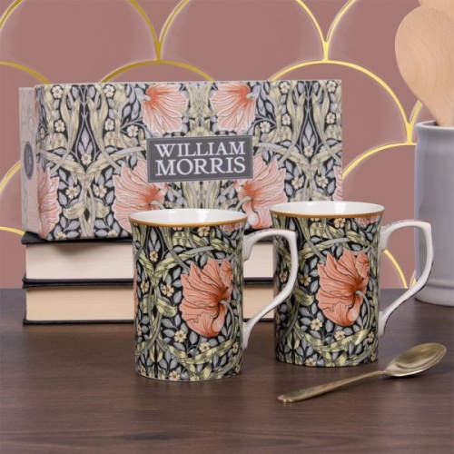 William Morris Pimpernel Blush Pink Beautiful Floral Fine China Mug ...